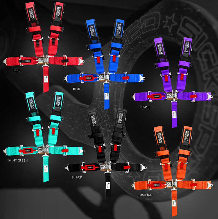 5 POINT RACING HARNESS SHOULDER PAD SAFETY SEAT BELT BUCKLE – Sickspeed