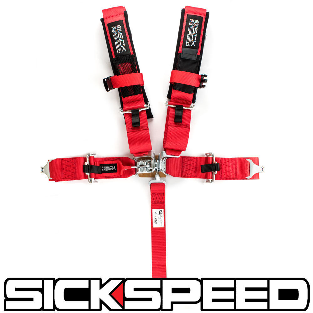 5 POINT RACING HARNESS SHOULDER PAD SAFETY SEAT BELT BUCKLE – Sickspeed