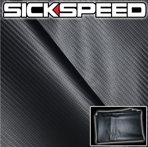 Black carbon fiber fabric – Sickspeed
