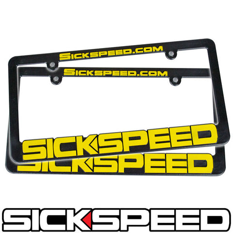 SICKSPEED LOGO LICENSE PLATE FRAME UNIVERSAL – Sickspeed